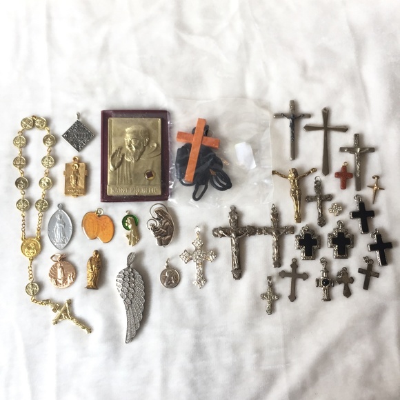 Jewelry | Catholic Items Crucifixes Cross Mary Saints 925 | Poshmark